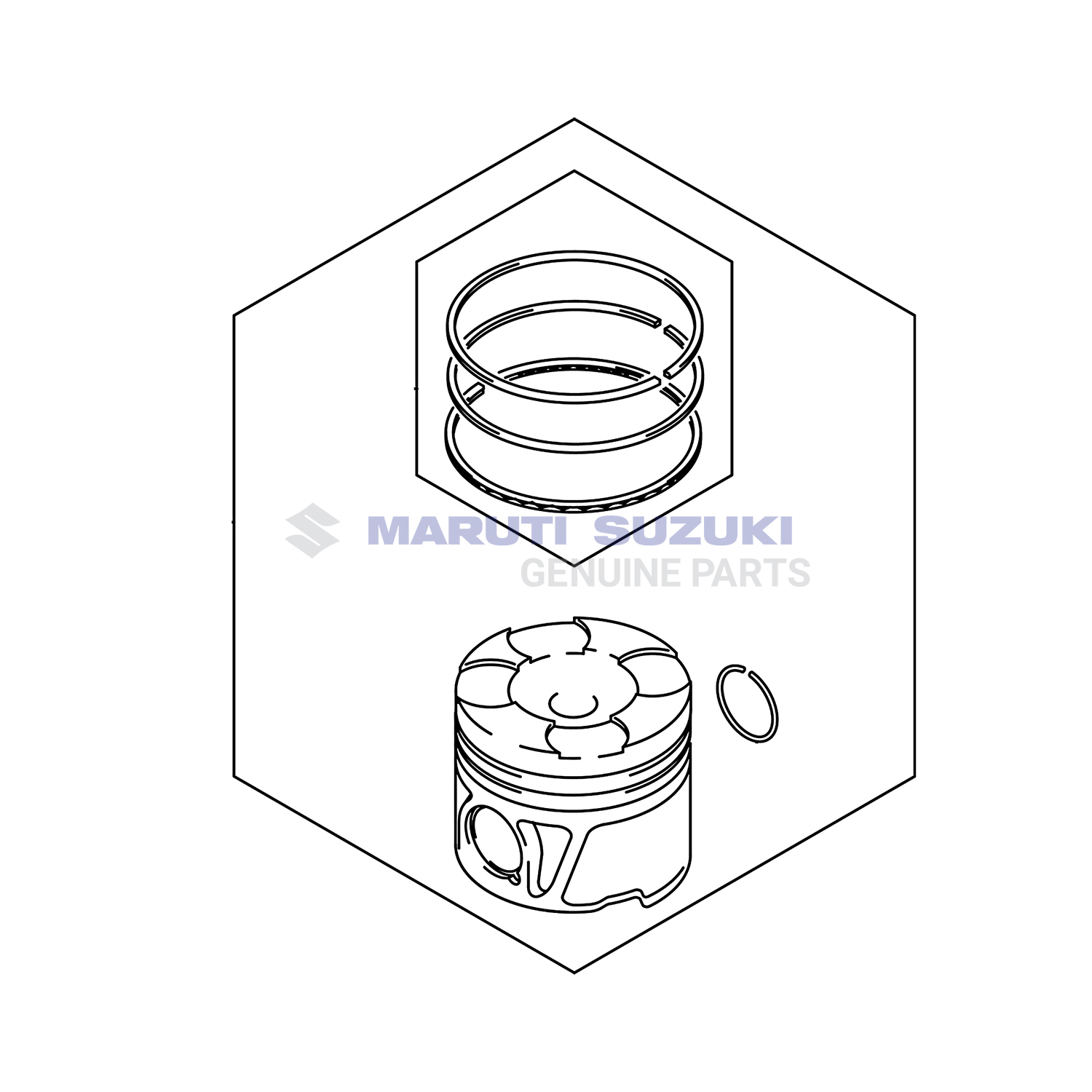 BEARING_CRANKSHAFT UPPER - 12341M81R10-0B0 | Maruti Suzuki Genuine Parts