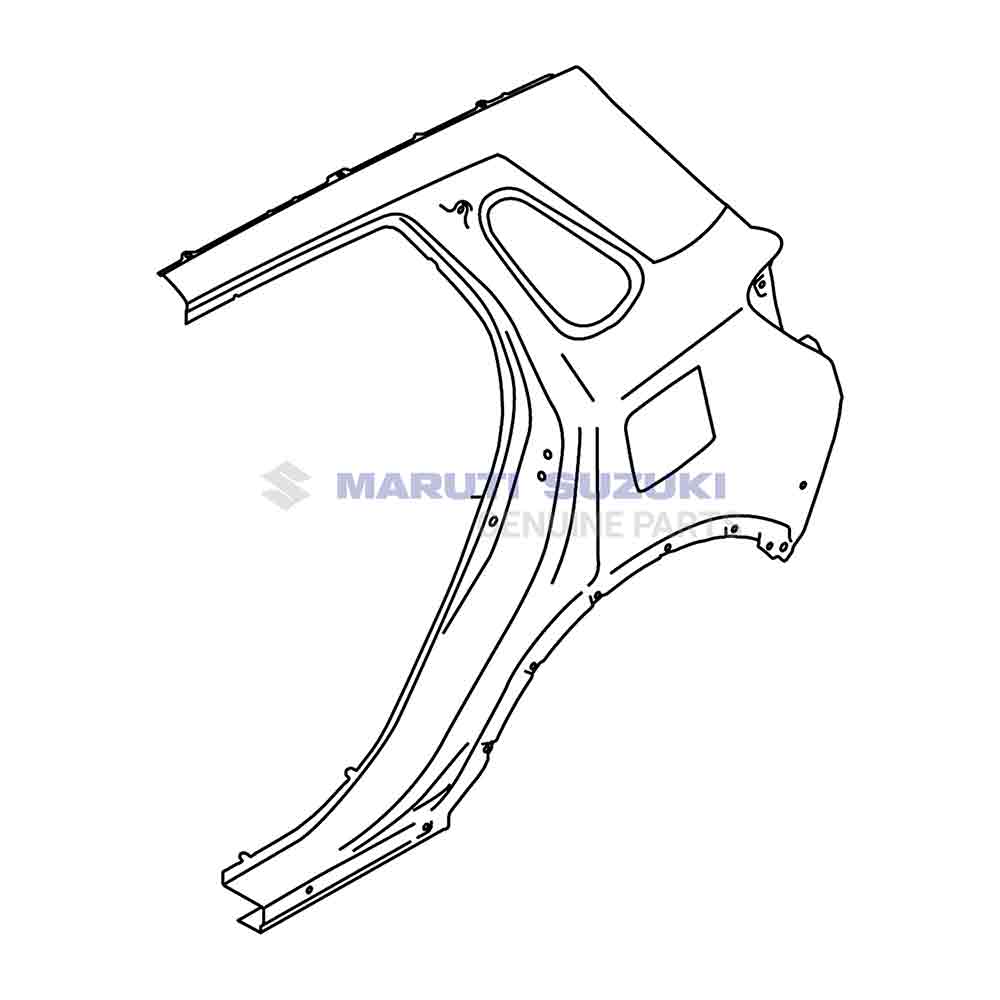 SIDE BODY PANEL (QUARTER PILLAR - RIGHT) - 64111M82P00-P31 | Maruti ...